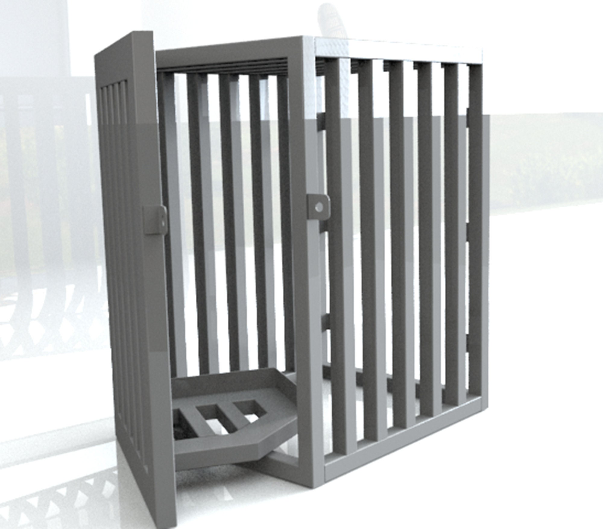 Digital Plan: Industrial Type Design Wall-mounted Gas Cage Cylinder Gas ...