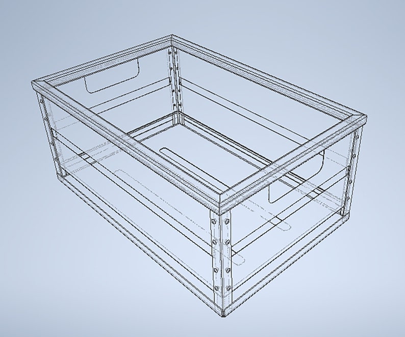Digital Plan: Industrial Style Stackable Box With Durable Sheet Metal ...