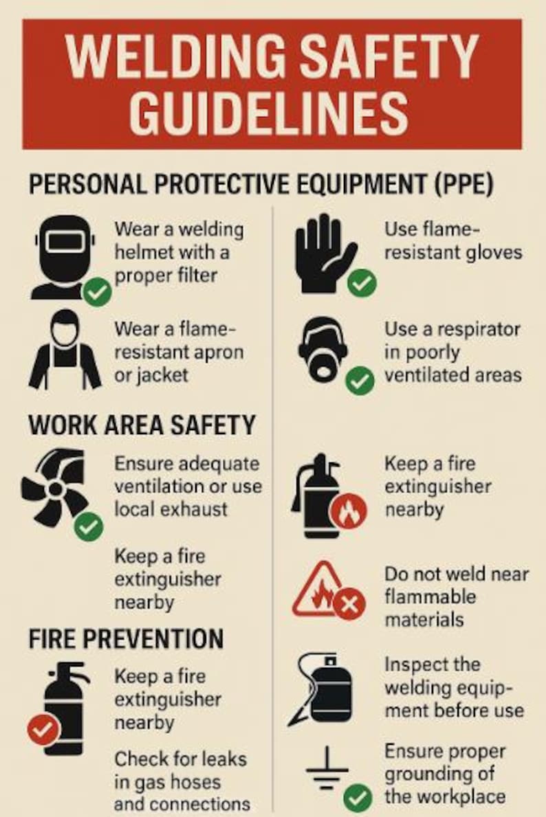 Digital Download: Printable Welding Safety Signs | Digital Poster for ...