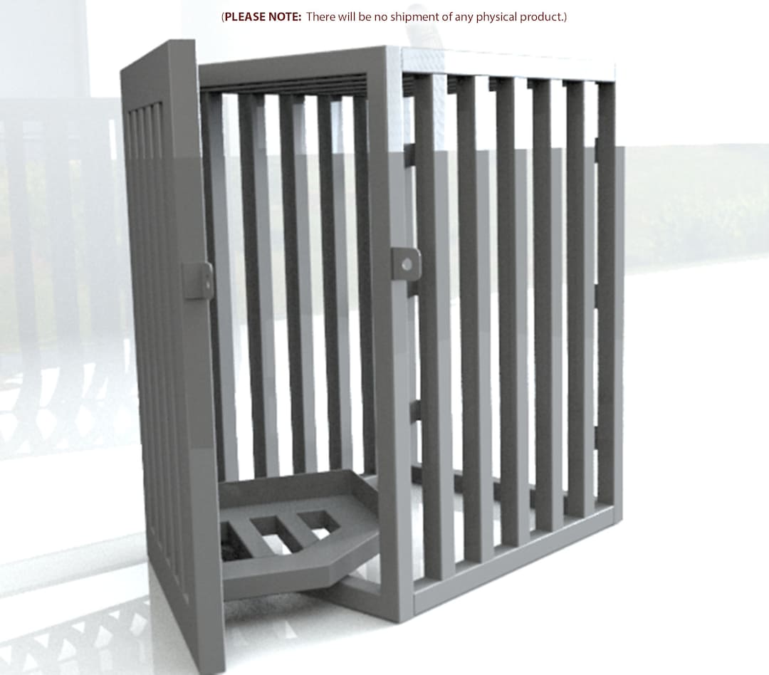 Digital Plan: Industrial Type Design Wall-mounted Gas Cage - Cylinder ...