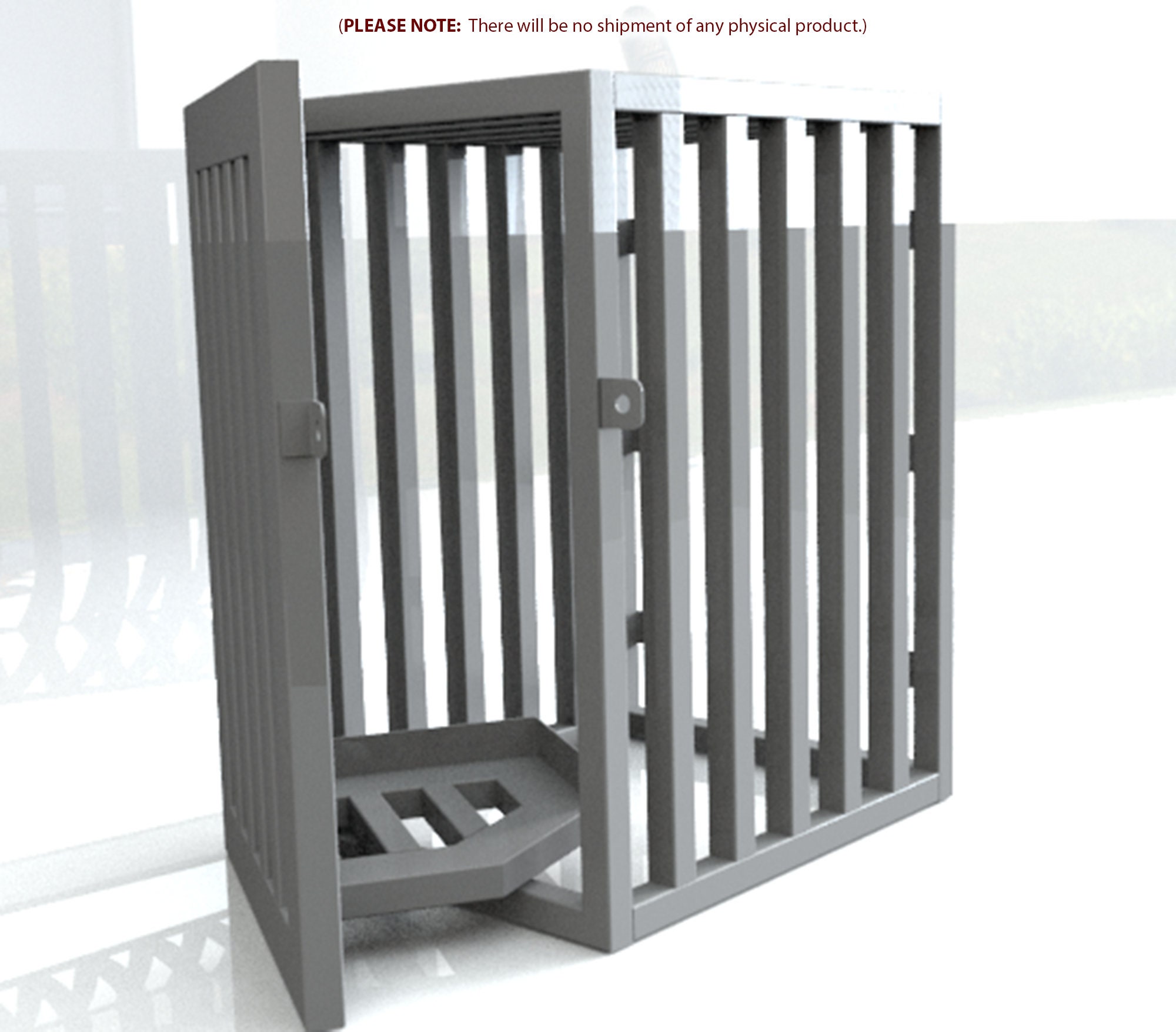 Digital Plan: Industrial Type Design Wall-mounted Gas Cage - Cylinder ...