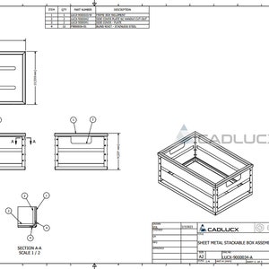 Digital Plan: Industrial Style Stackable Box With Durable Sheet Metal ...