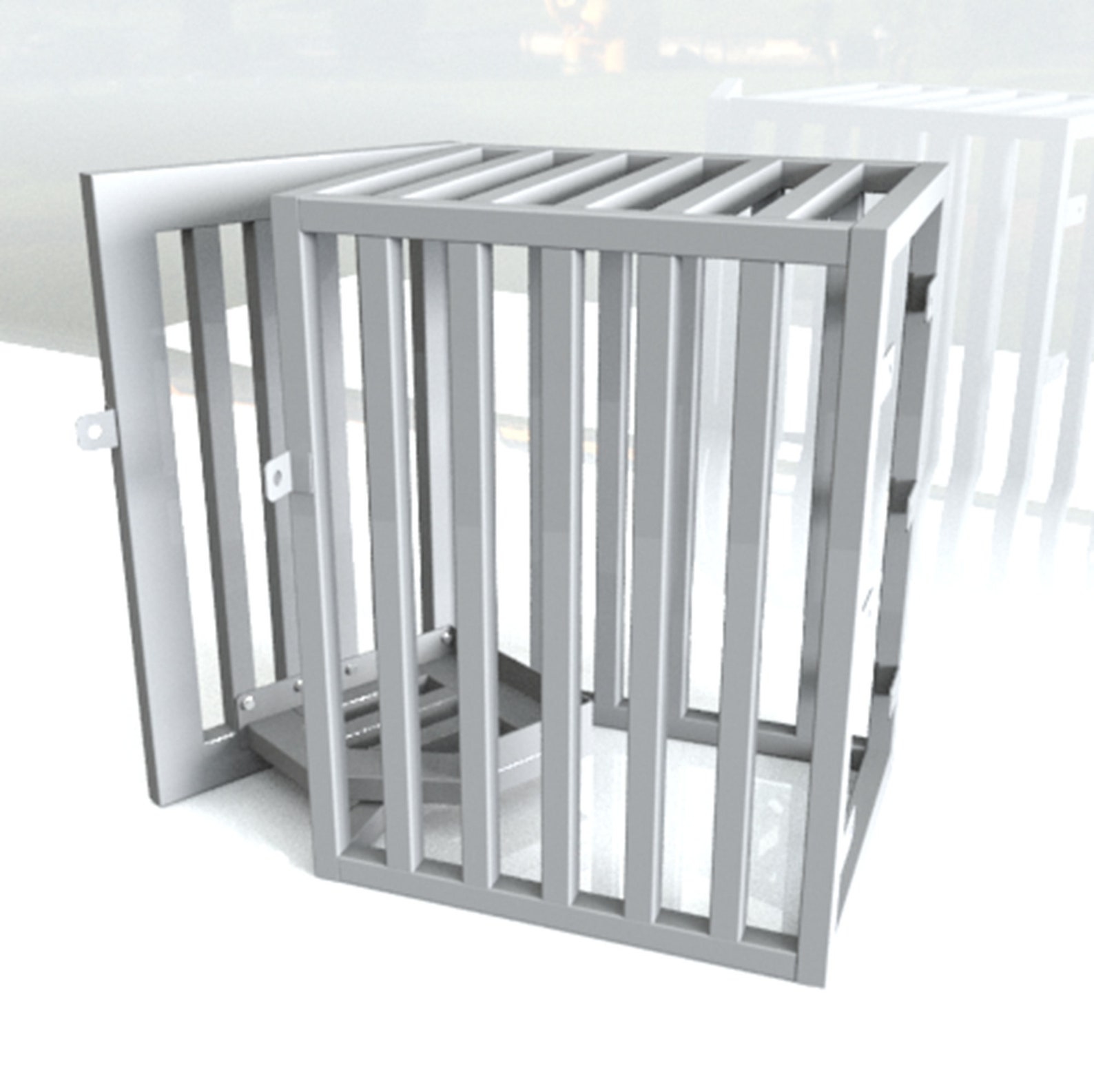 Digital Plan: Industrial Type Design Wall-mounted Gas Cage - Cylinder ...