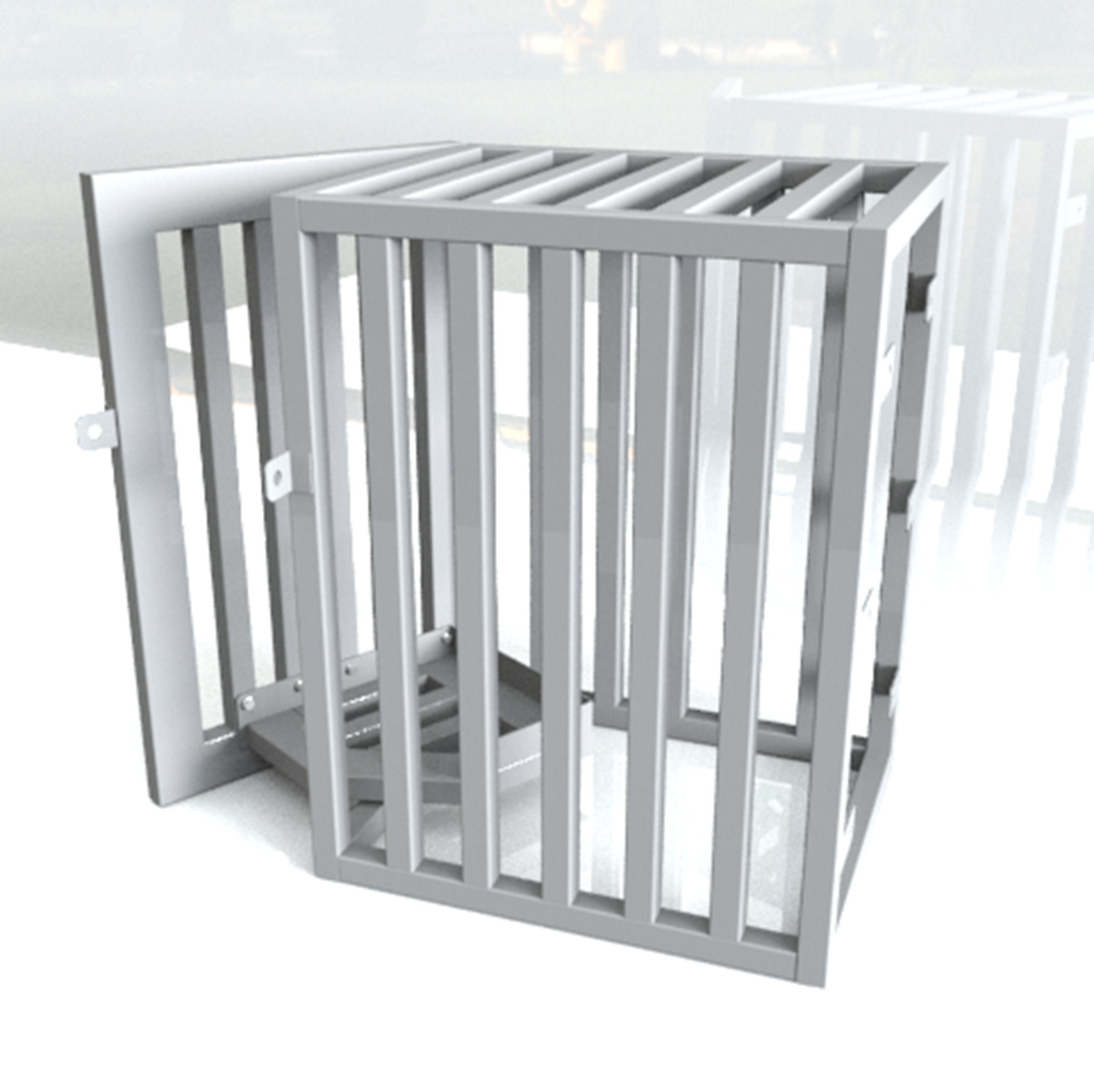 Digital Plan: Industrial Type Design Wall-mounted Gas Cage - Cylinder ...