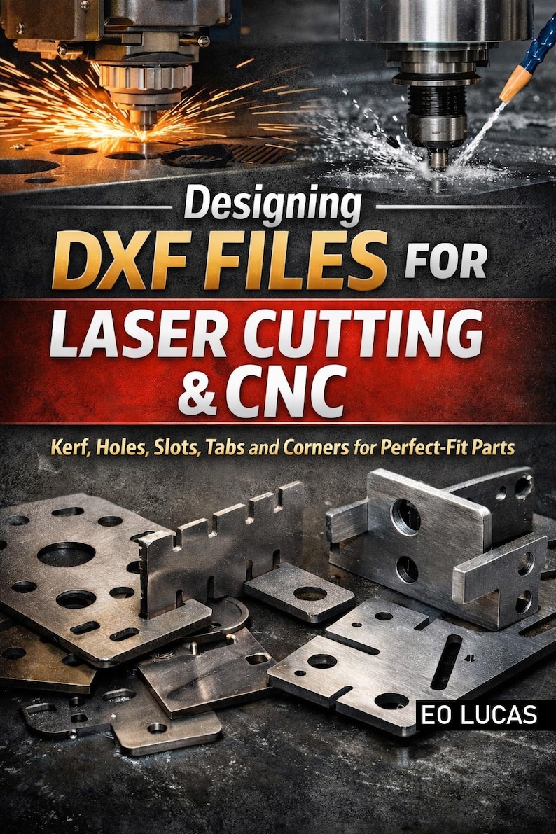 Ebook : Designing DXF Files for Laser Cutting & CNC | Kerf, Tabs, Holes ...