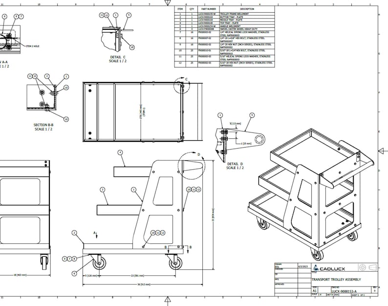 Digital Plan: DIY Transport Trolley for Tools - Heavy-duty, Minimalist ...