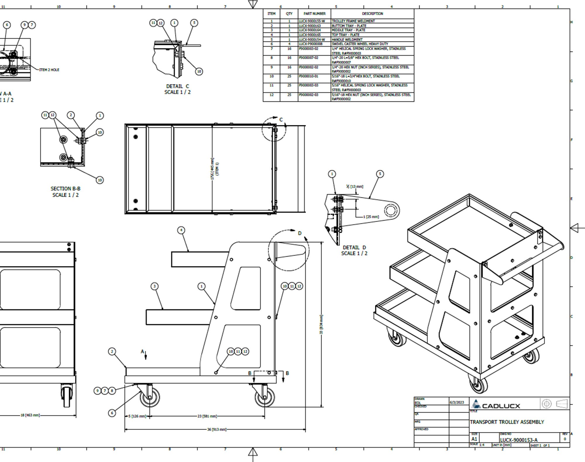 Digital Plan: DIY Transport Trolley for Tools - Heavy-duty, Minimalist ...