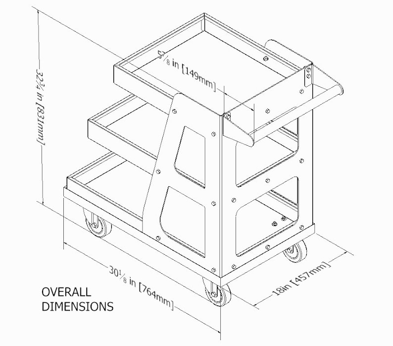 Digital Plan: DIY Transport Trolley for Tools - Heavy-duty, Minimalist ...