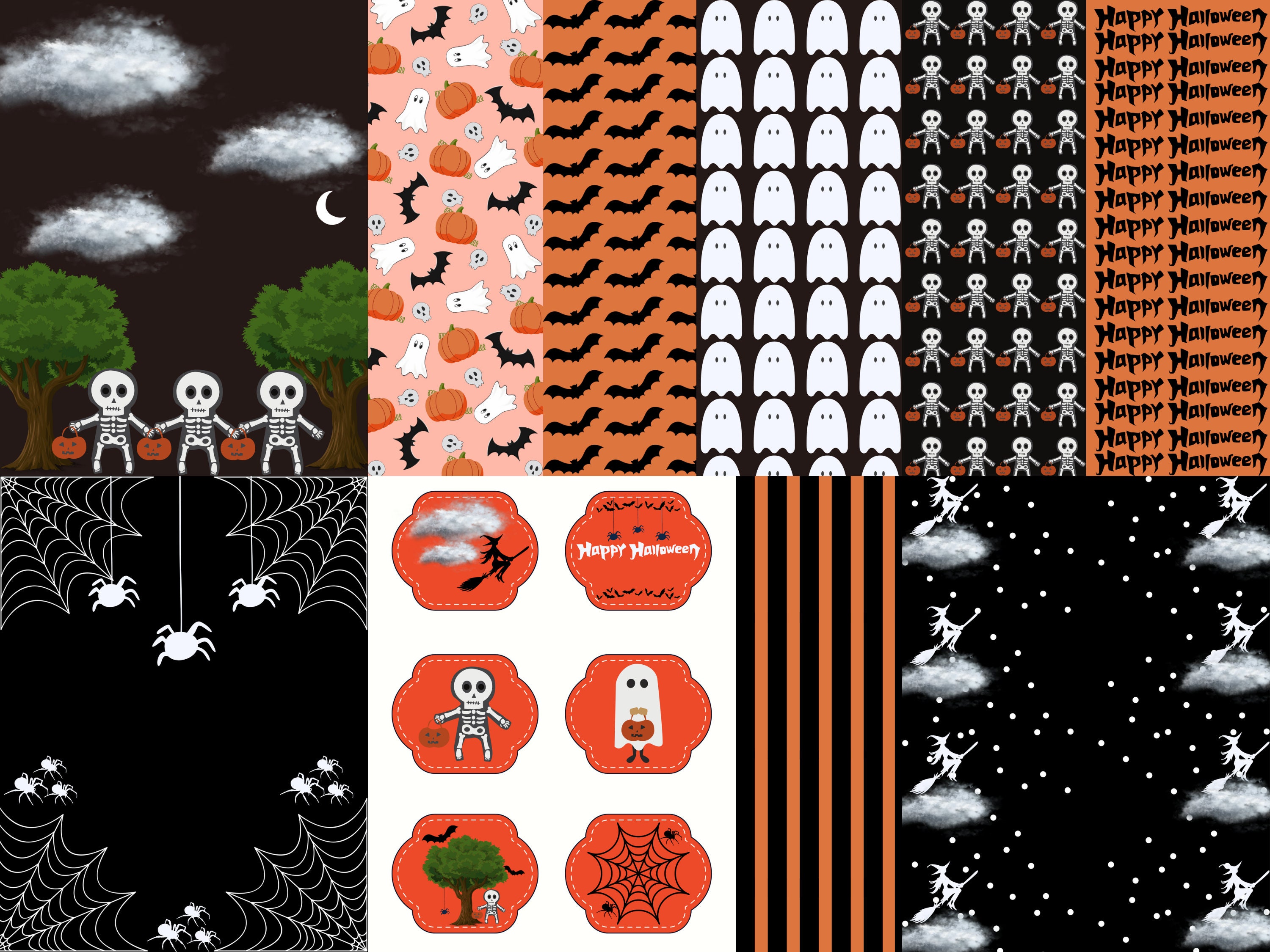 Halloween Printable Paper Pack - 10 Pages - Etsy