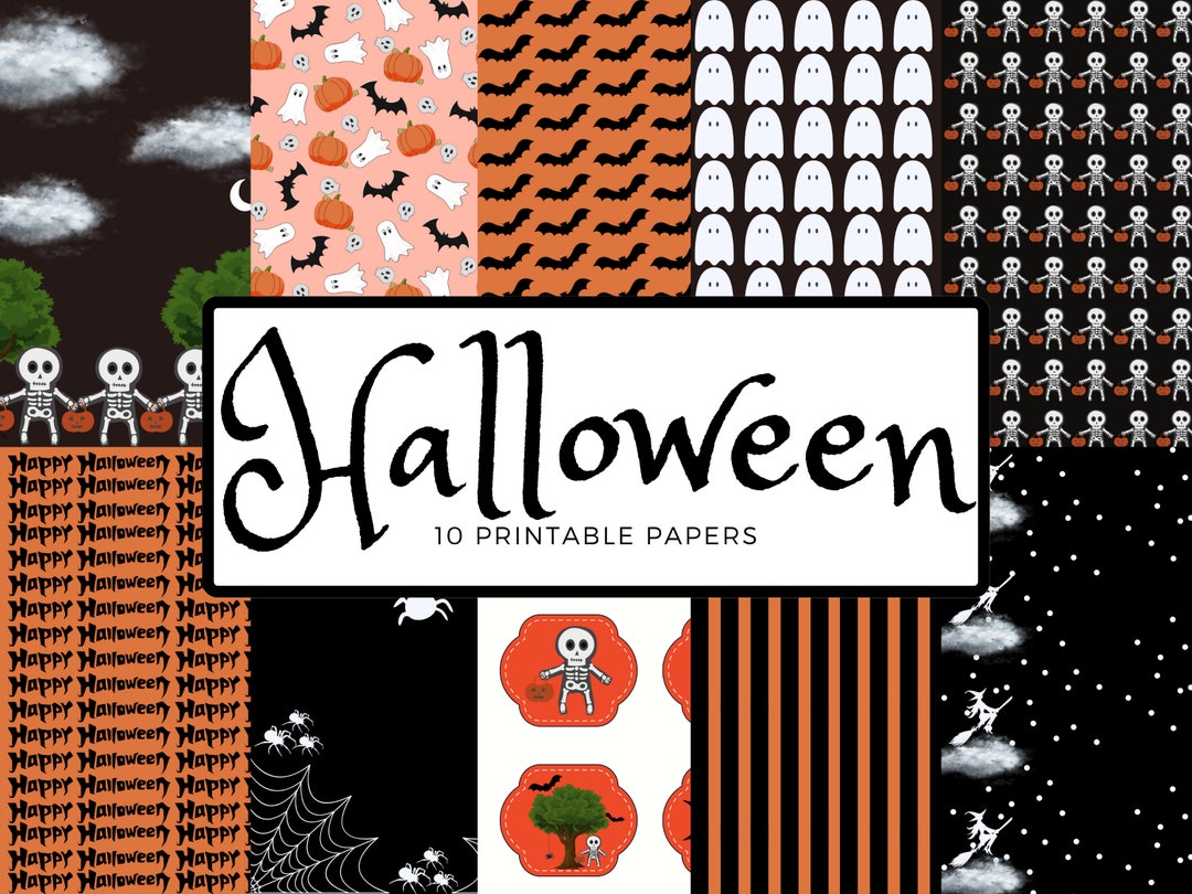 Halloween Printable Paper Pack - Etsy