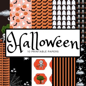 Halloween Printable Paper Pack - 10 Pages - Etsy