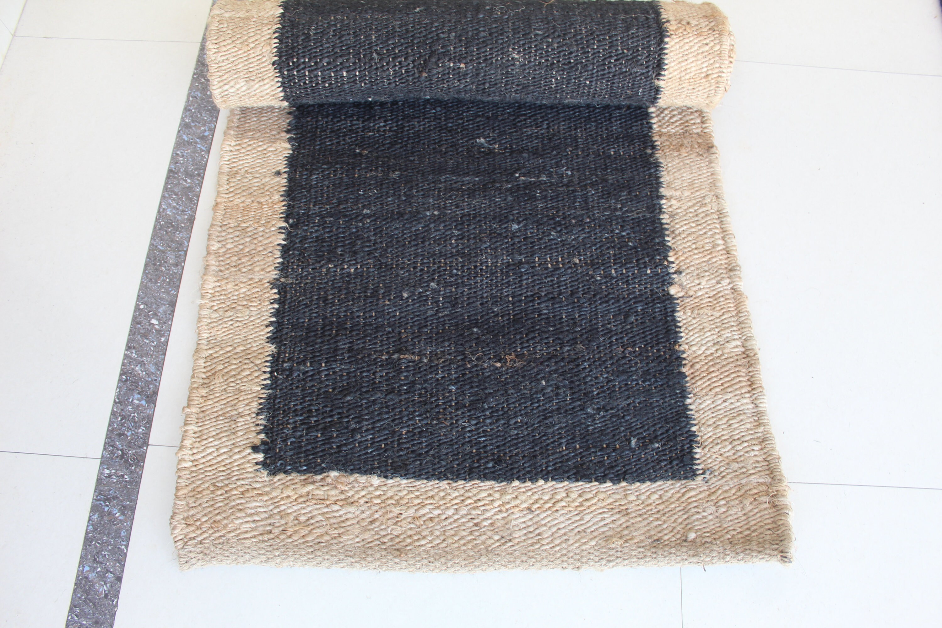 Ute Hallway Runner, Boho Natural Jute Runner Rug, Bohemian Jute Rug ...