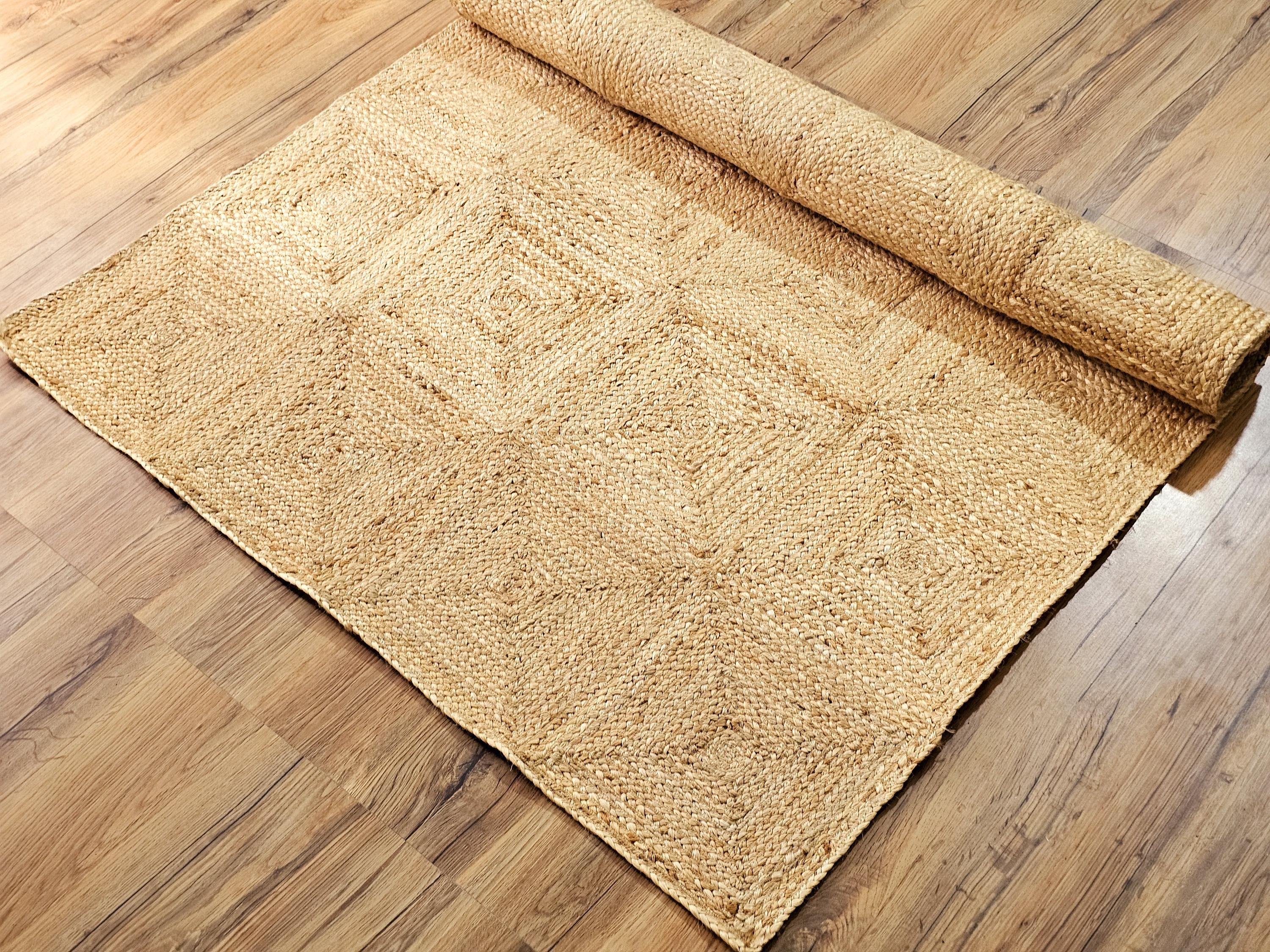 Natural Jute Rug Jute Braided Rug 8X10 Bohemian Jute Rug Rectangular ...
