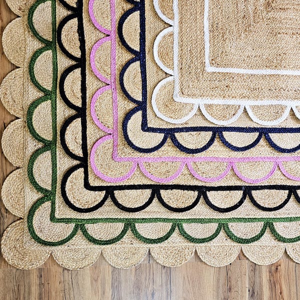 Scalloped Rug - Etsy
