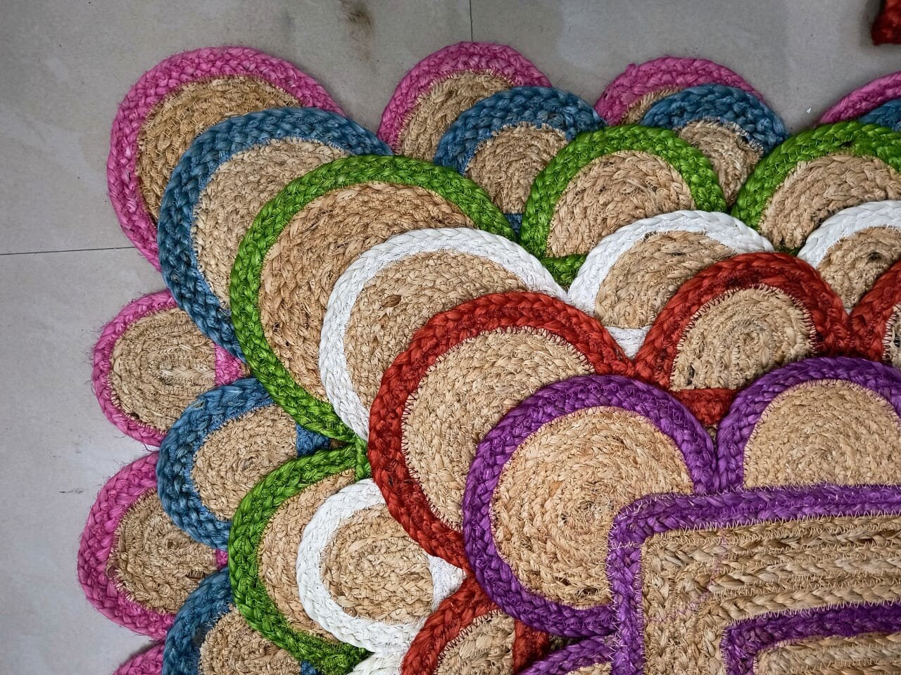 Scalloped Jute Rug, Jute Area Rug, Wavy Edge Rug, Jute Runner, Jute ...