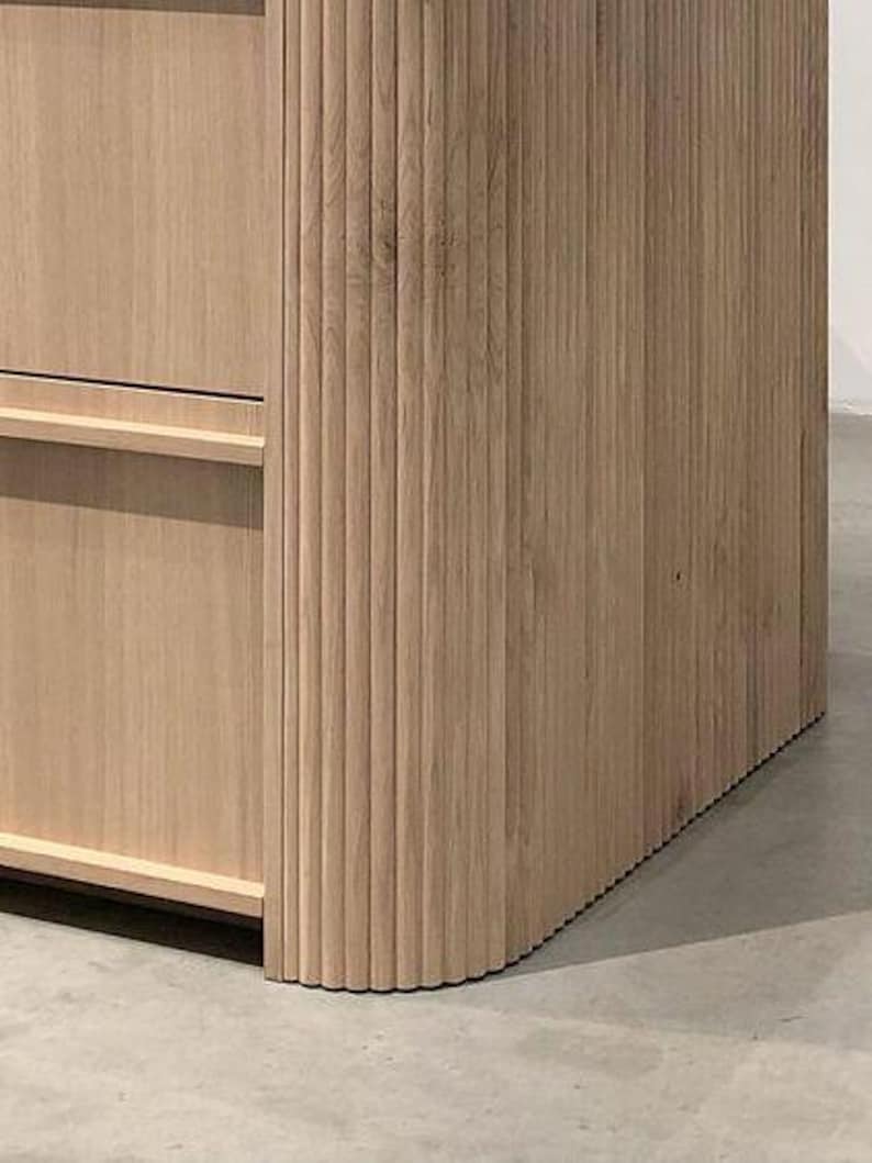 Oak Fluted Wood Wall Panel DIY Reeded Accent Wall - Sample - Etsy