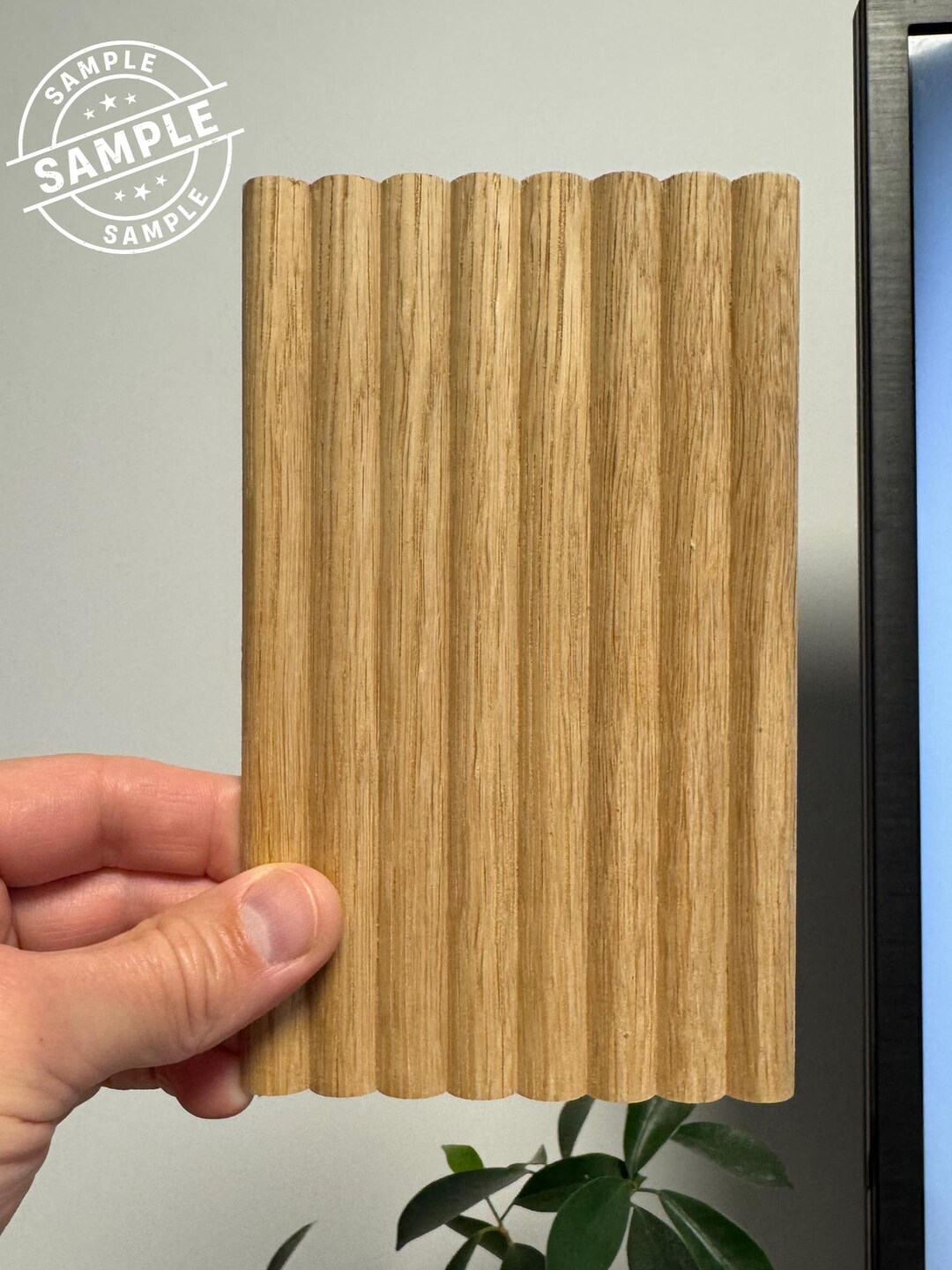 Buy Set of Wooden Slats Wall Panels, Cabinet Panels, Pole Wrap, Wood ...