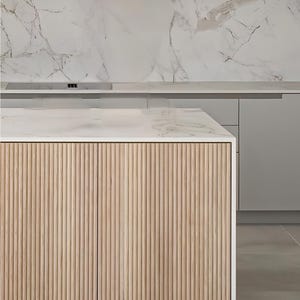 Oak Fluted Wood Wall Panel DIY Reeded Accent Wall - Sample - Etsy