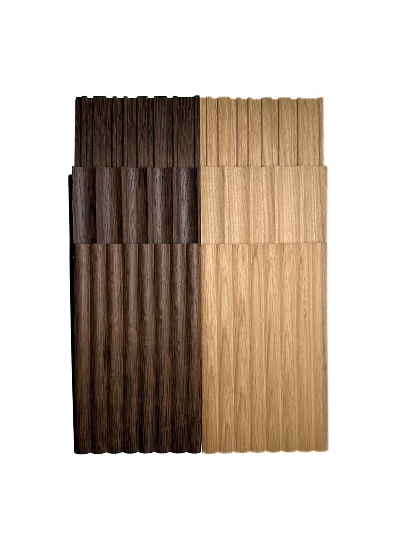 Flexible Oak Flute Panel: Self Adhesive 3D Wall Decor - Sample Kit ...