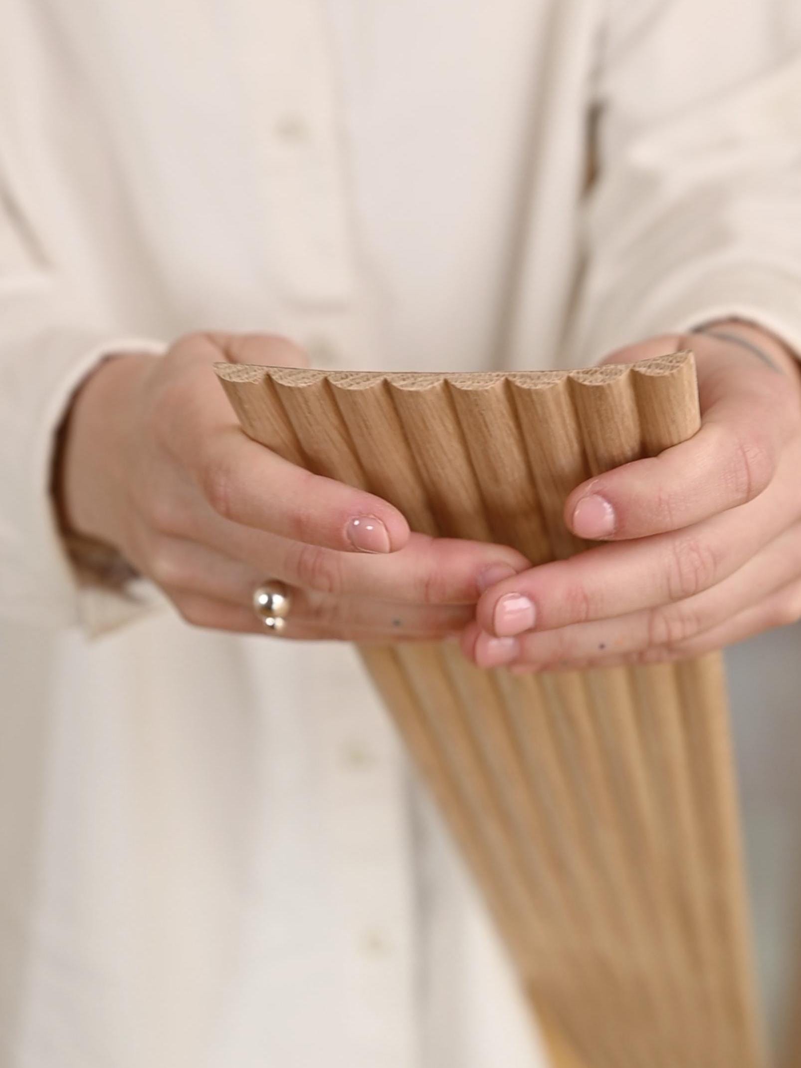 Self Adhesive Oak Flute Panel: Flexible 3D Wall Decor - Sample - Etsy