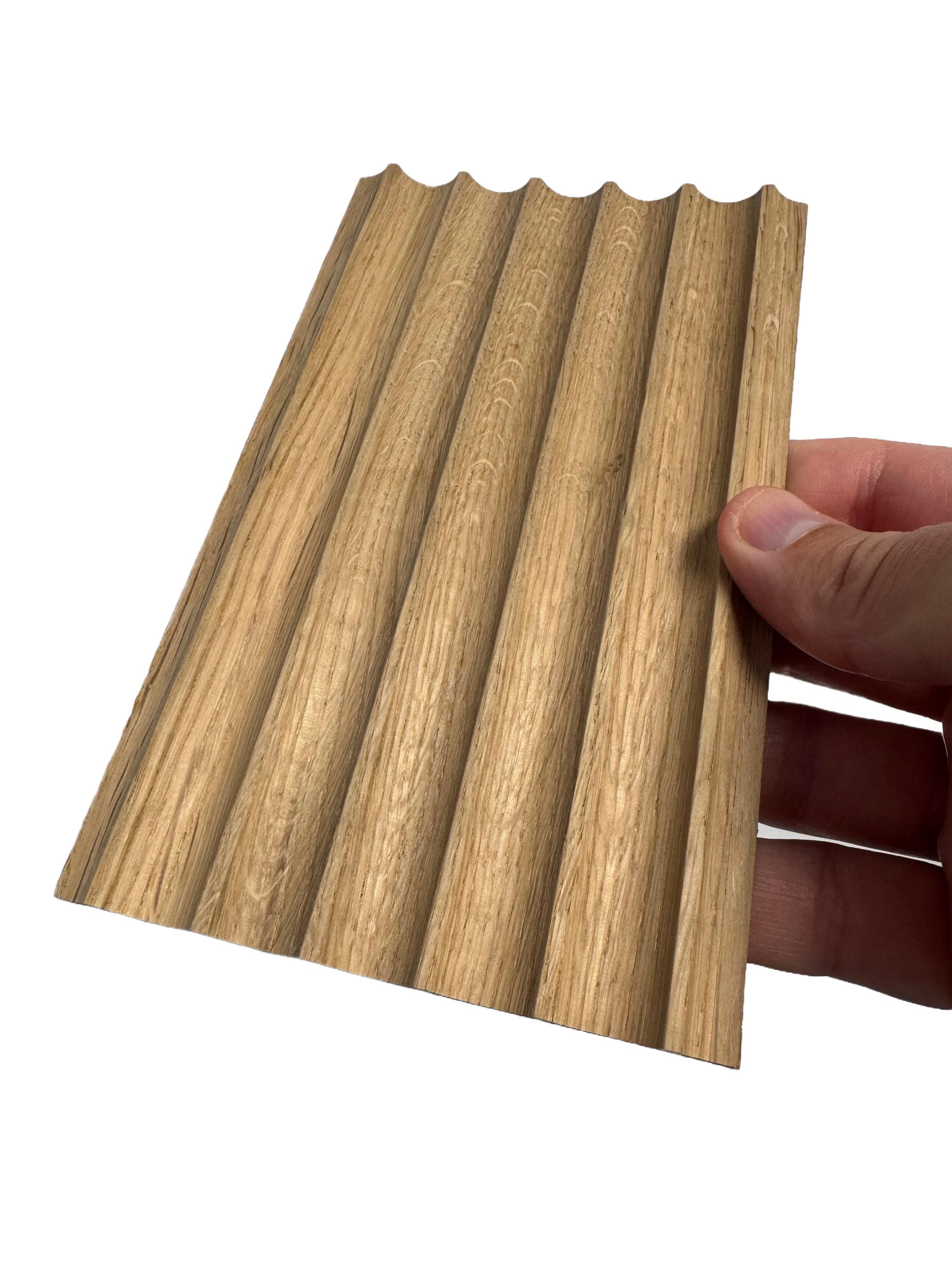 Oak Fluted 3D Wall Panel: Interior Wood Slats, Furniture Overlay - Etsy
