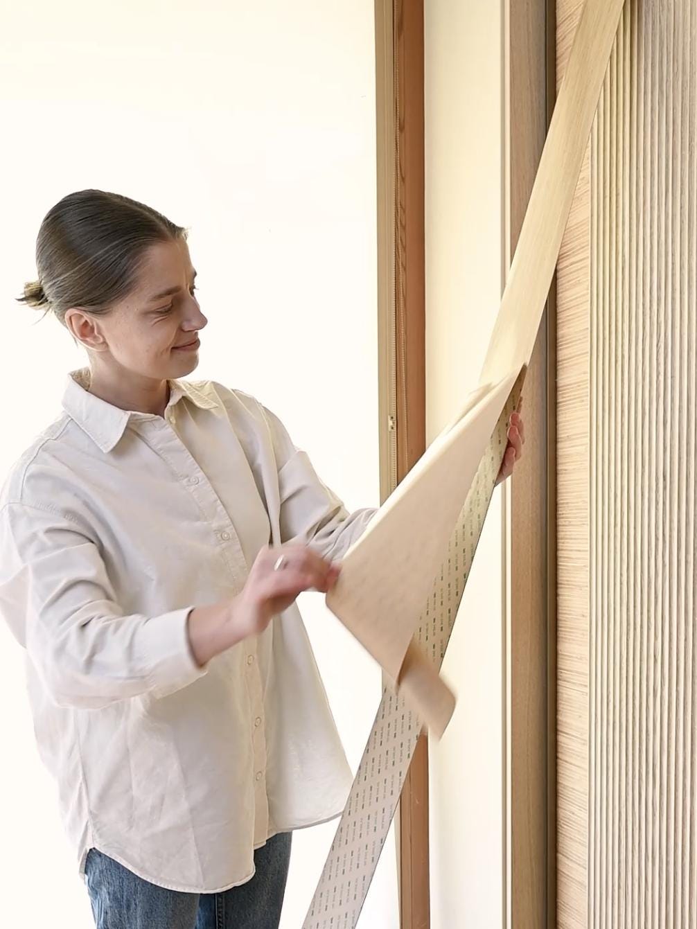 Self Adhesive Oak Flute Panel: Flexible 3D Wall Decor - Sample - Etsy