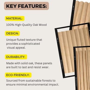 Self Adhesive Oak Flute Panel: 3D Peel and Stick Wall Decor - Sample - Etsy