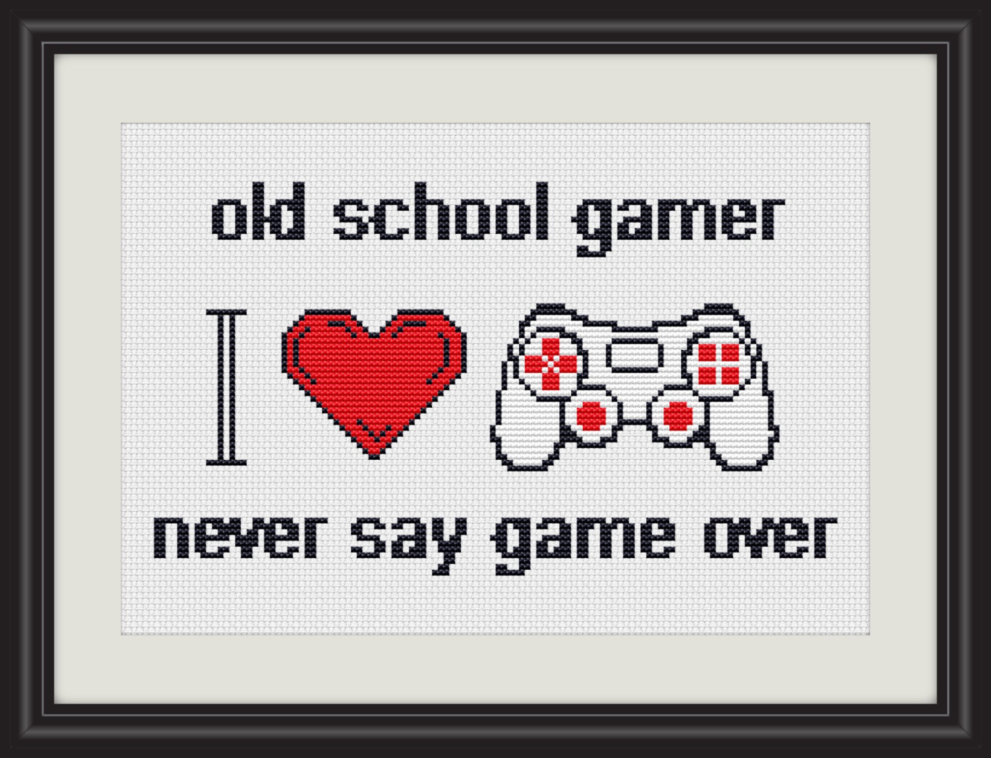 Joystick Cross Stitch Pattern Controller Cross Stitch Chart Game ...