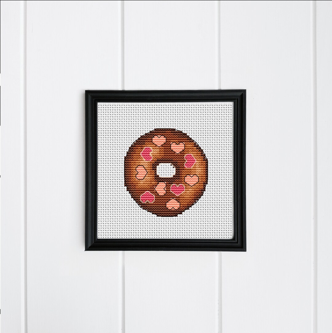 Donut Cross Stitch Pattern Cute Cross Stitch Pattern Small Cross Stitch ...