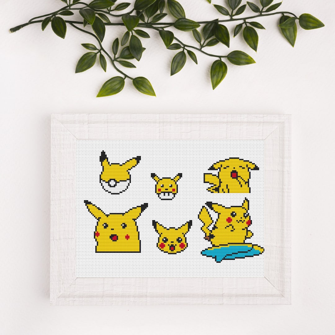 Pikachu Cross Stitch Pattern Pokemon Cross Stitch Chart - Etsy
