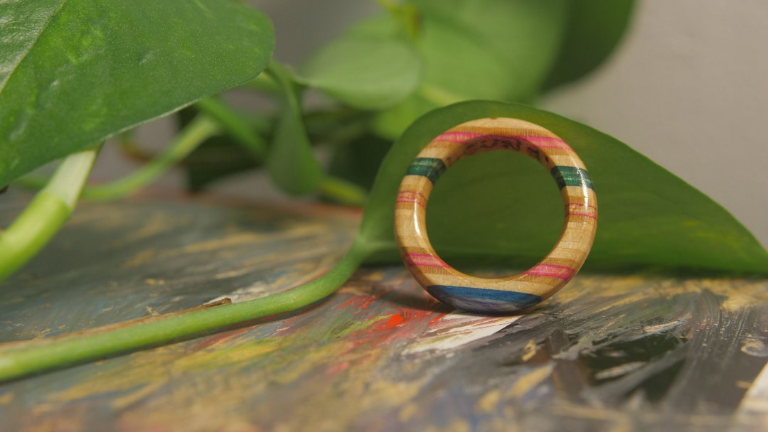 Ring Made With Recycled Skateboards Size 10 - Etsy