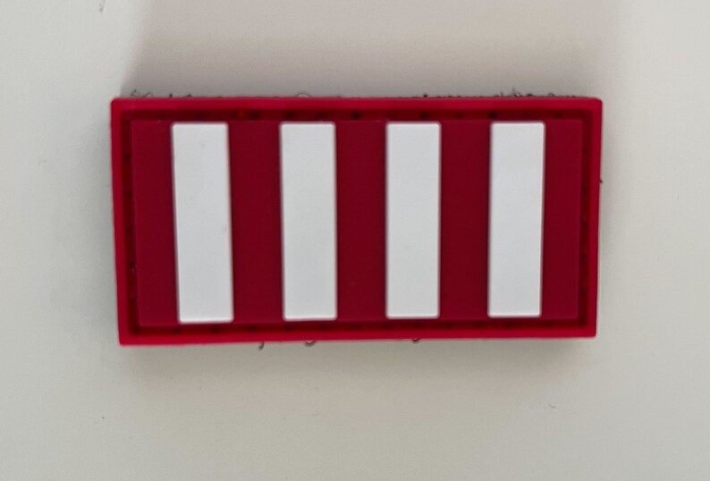 Rebellious Stripes PVC Pen Tab Patch With Hook and Loop - Etsy