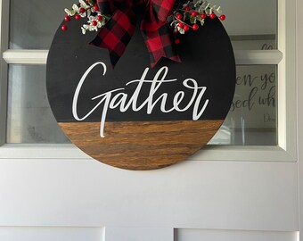 3D Welcome Gather Somewhere Else Door Hanger Sign, Funny, Front Door ...