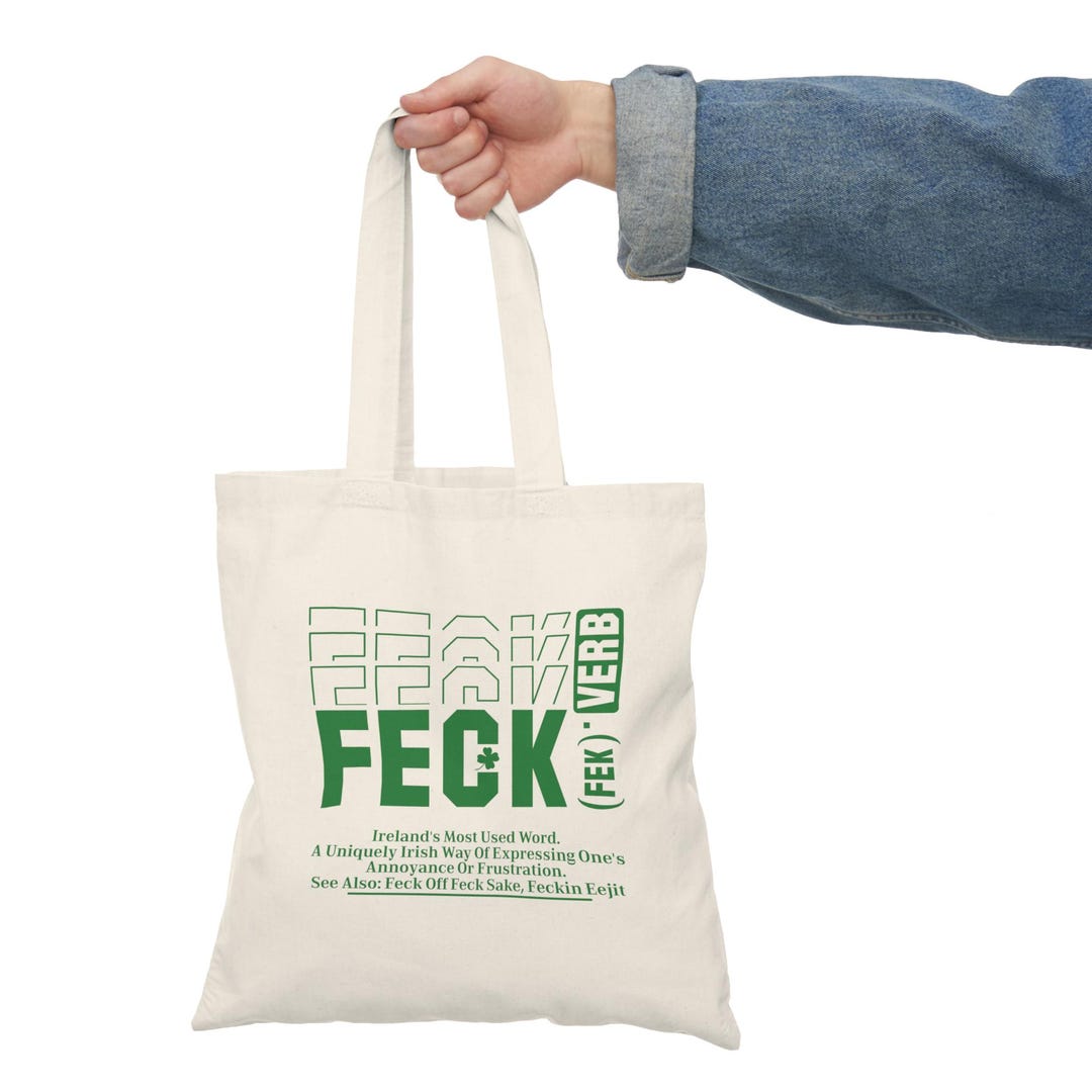 Funny Irish Feck Tote Bag, Eco-friendly Shopping Bag, Gift for Friends ...