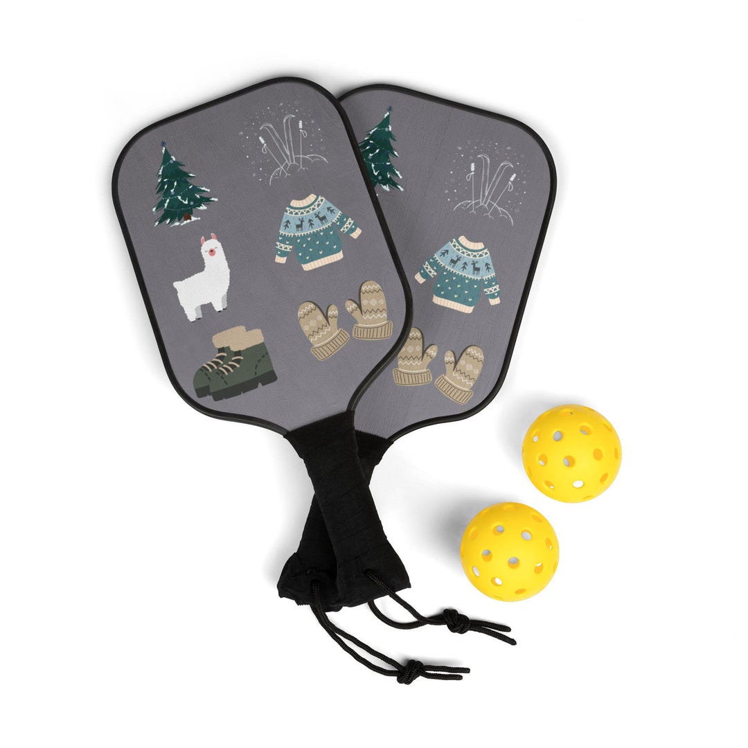 Fun Winter Print Pickleball Set - Sports - Pickleball Paddles - Gifts ...