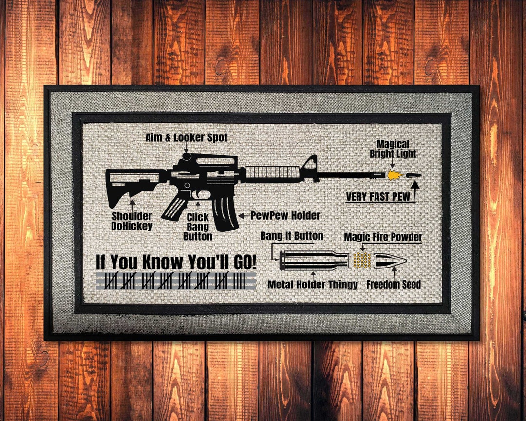 Doormat, PEWPEW Chart, Warning, IYKYK, Ammo Chart - Etsy