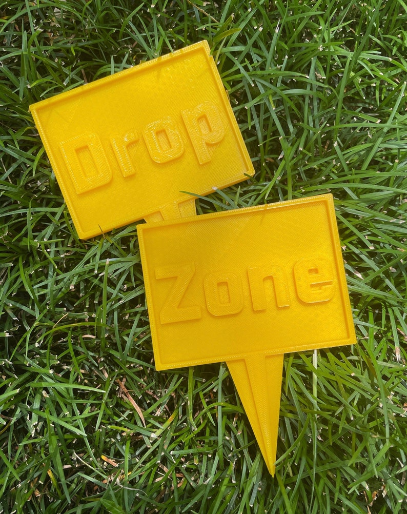 Disc Golf Drop Zone Marker Signs - 3d Printed Disc Golf Accessories by ...