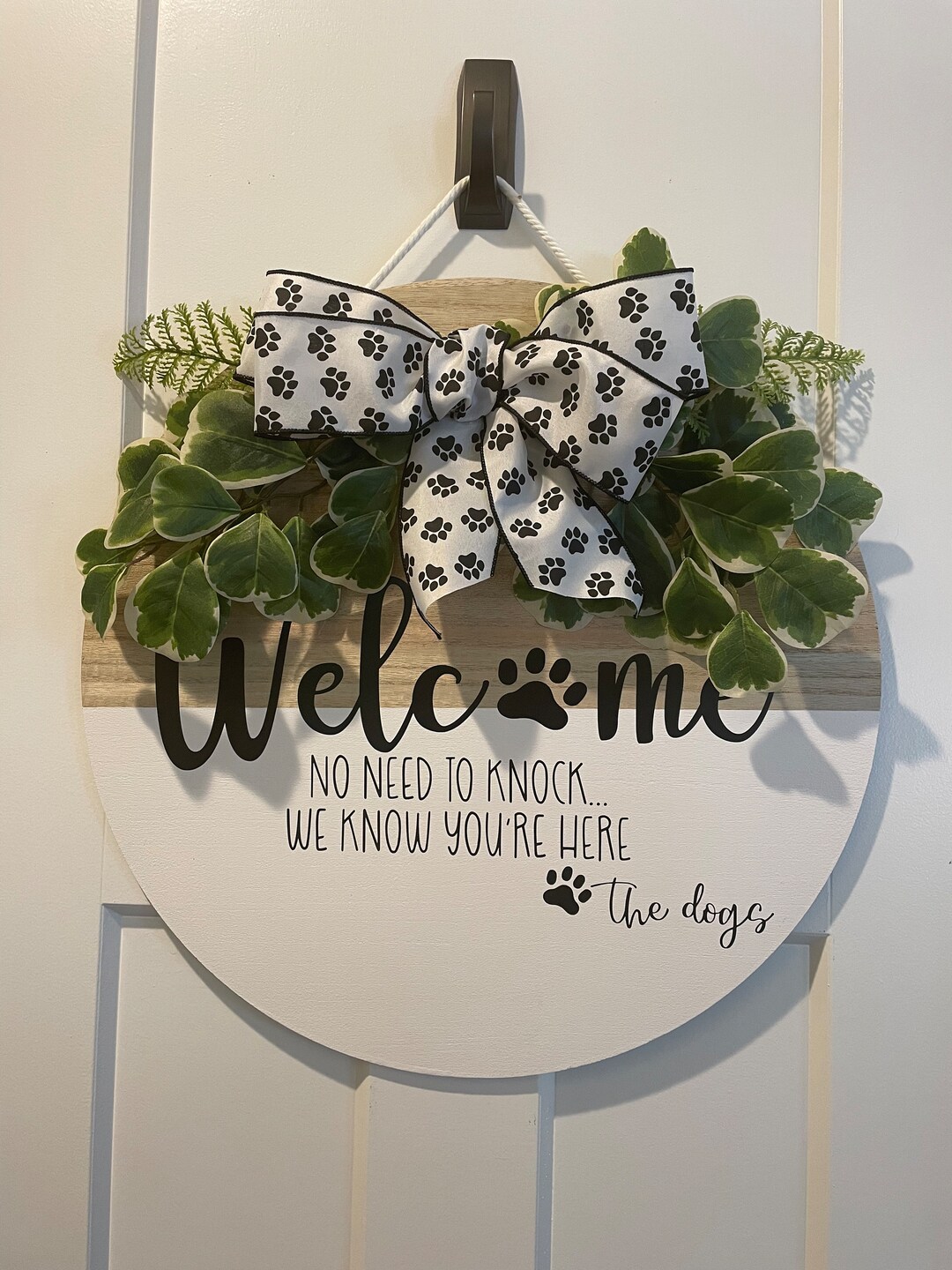 18 Round Sign / Funny Signs / Welcome Signs / No Need to Knock / Dogs ...