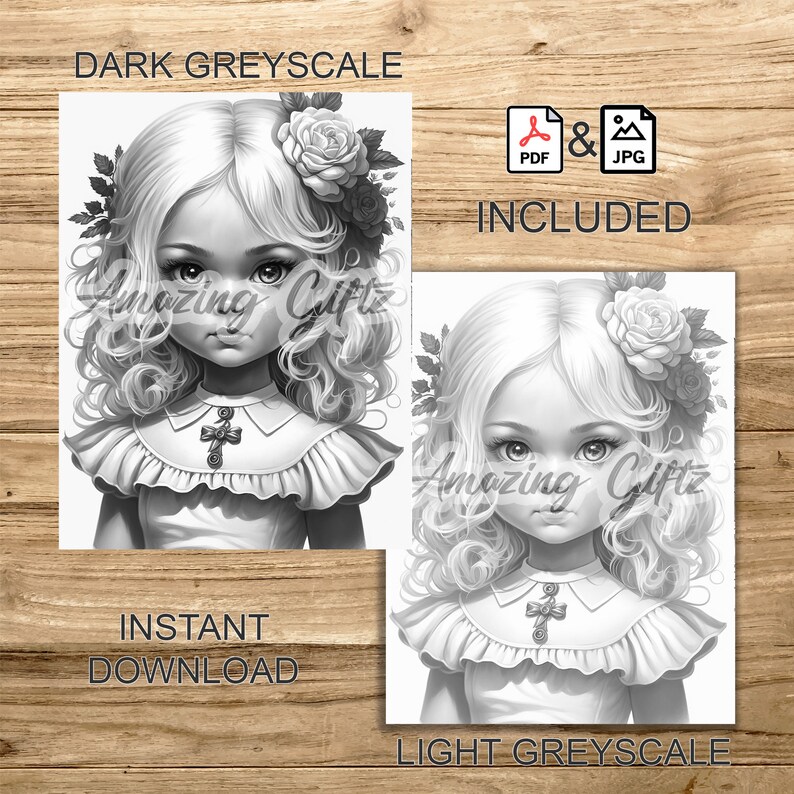 Victorian Coloring Page for Adults Retro Girl Coloring Book Page Cute ...