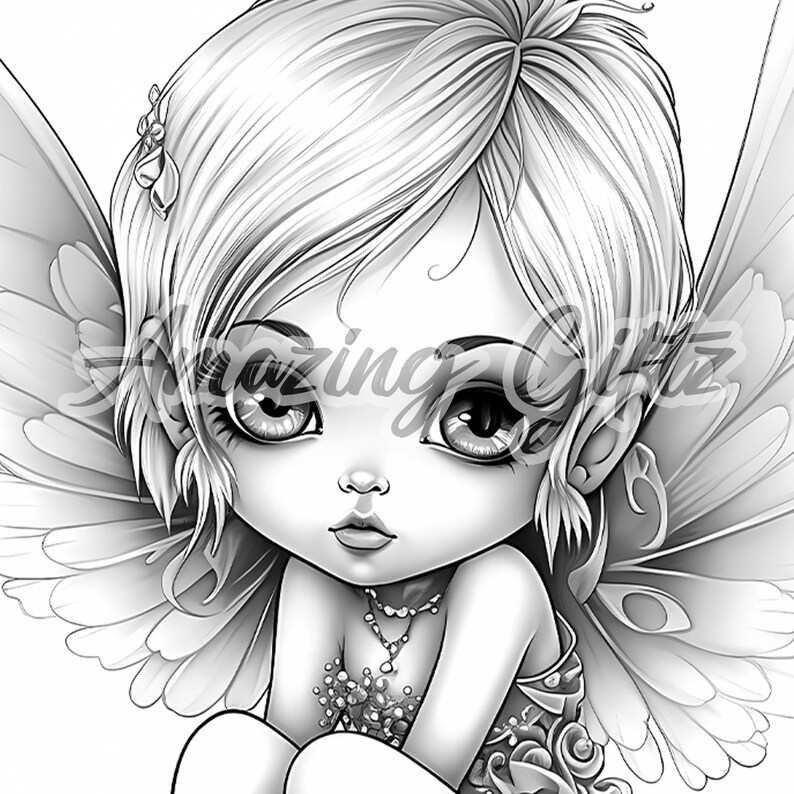 Fairy Coloring Page for Adults Pixie Printable Whimsical Elf Fairy Page ...