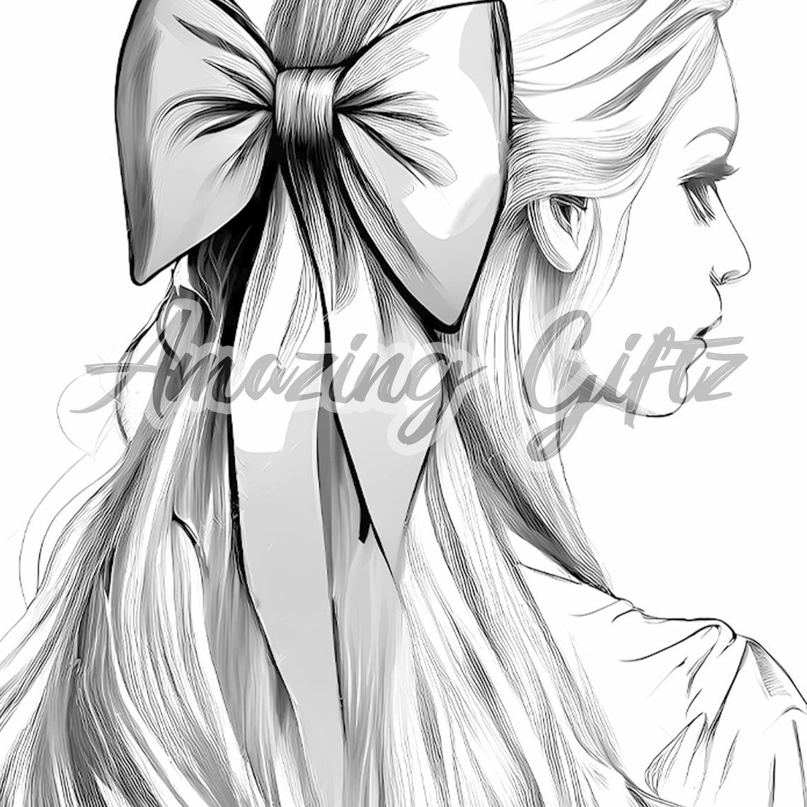 Beautiful Hair Coloring Page Book Adults Hairstyle Coloring Page Kids ...