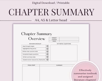 Study Summary Sheet - Etsy