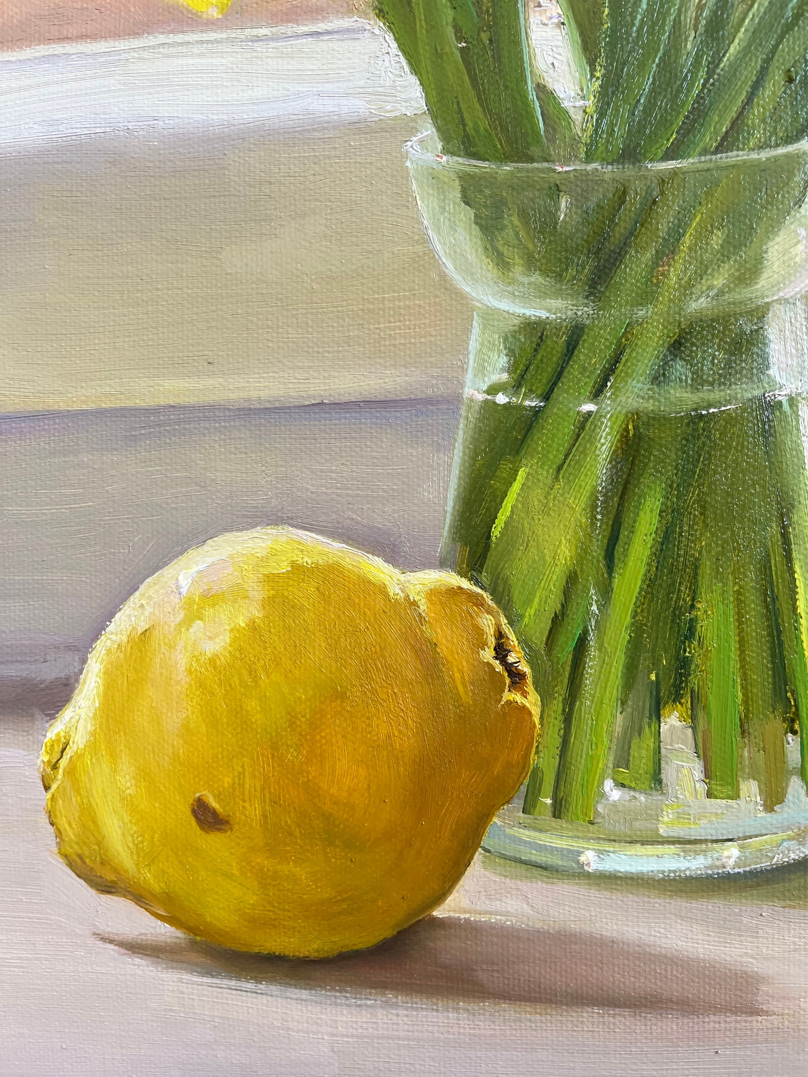 Still Life Flowers Original Oil Drawing Daffodils Classic Gift Unique ...