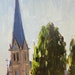 OIL PAINTING CITY Original Canvas Cityscape Germany Forchheim Church ...