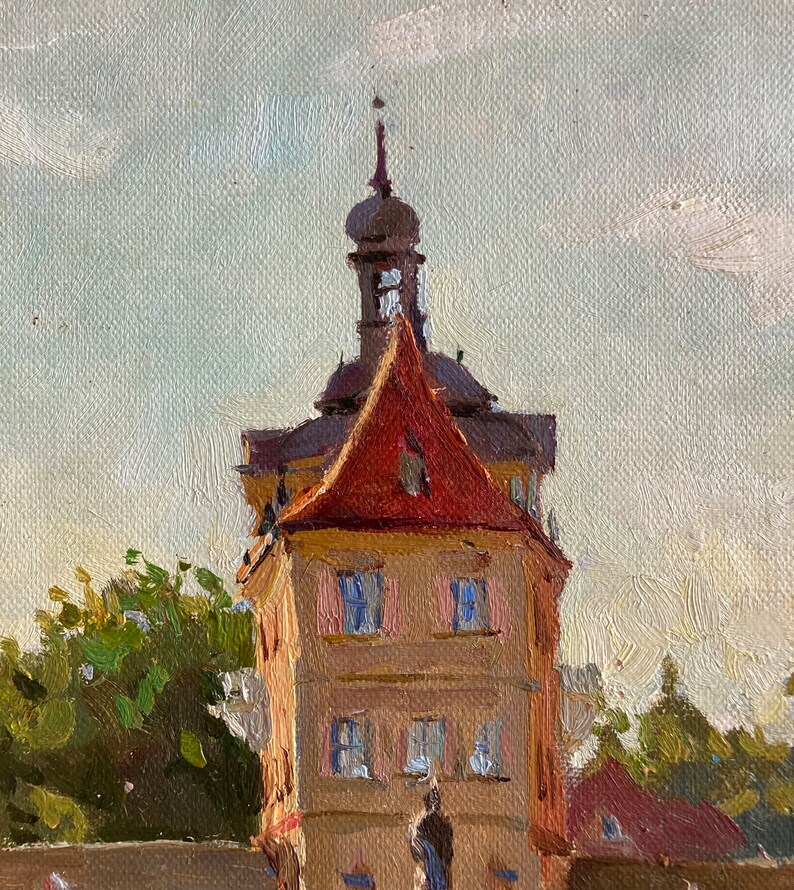 Bamberg Germany Oil Painting: Medieval Cityscape Art - Etsy