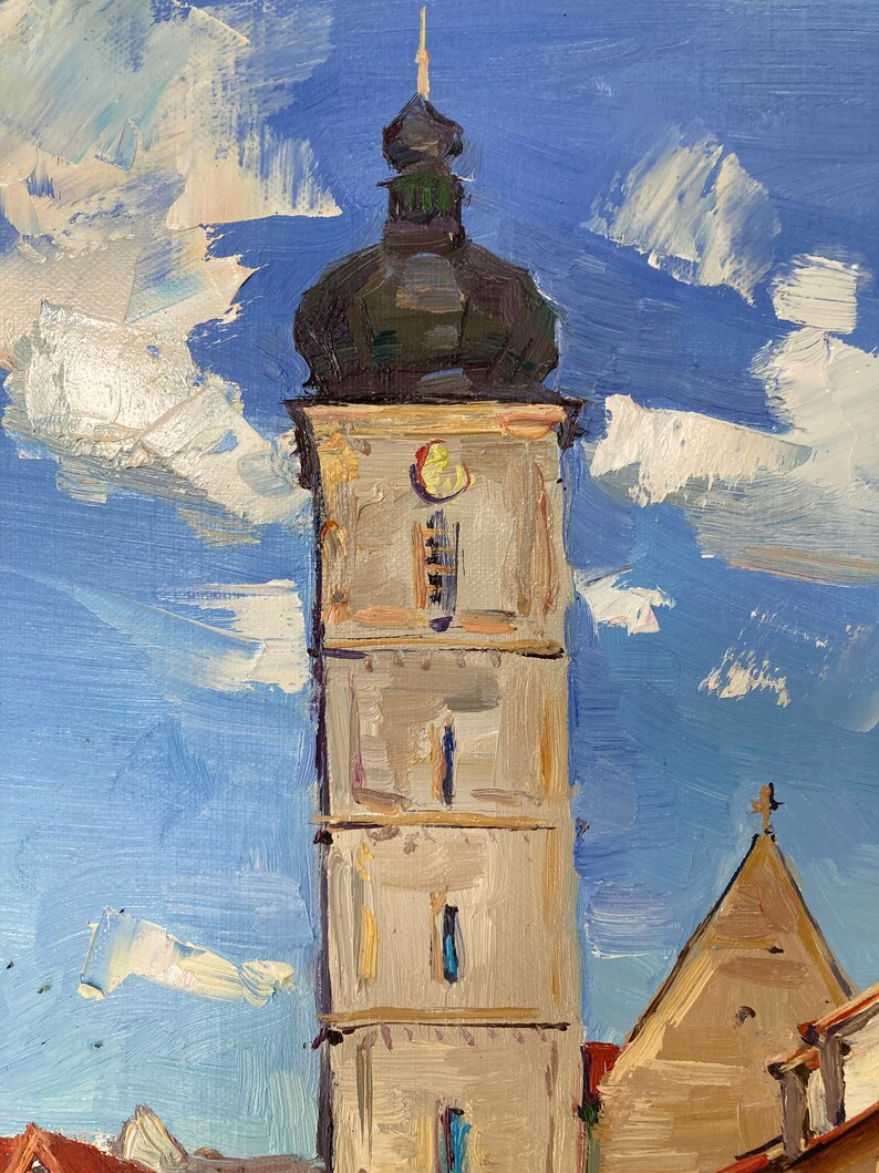 OIL PAINTING CITY Original Landscape Germany Forchheim - Etsy