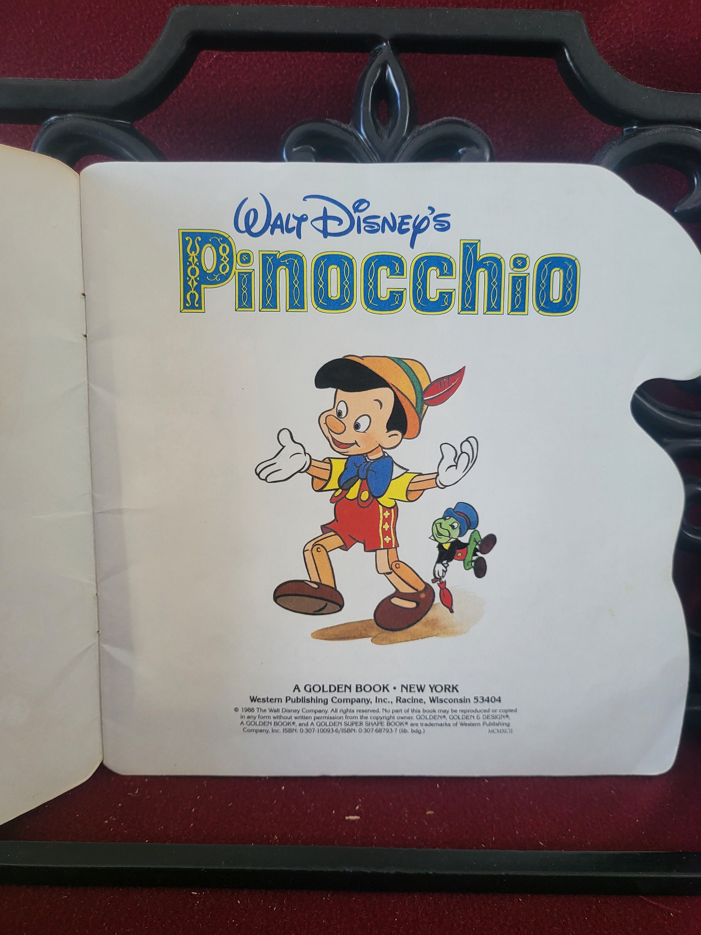 Walt Disney's Pinocchio, A Golden Super Shape Book 1992 Edition - Etsy