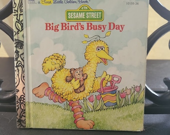 Big Bird's Busy Day a First Little Golden Book c 1996 Vintage Read ...