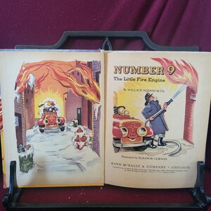 Number 9 the Little Fire Engine A Rand Mcnally Elf Book 1950 - Etsy