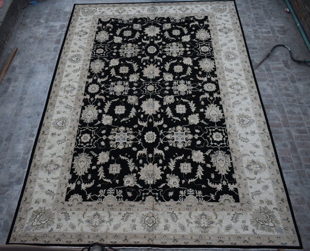 13x19 Extra Extra Large Rug, High Quality Black Afghan Hand Knotted ...